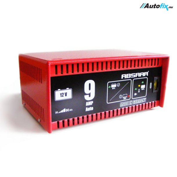 Batterilader Elektronisk - ABSAAR 9 Amp 12V - Batterilader - Autofix.nu ApS