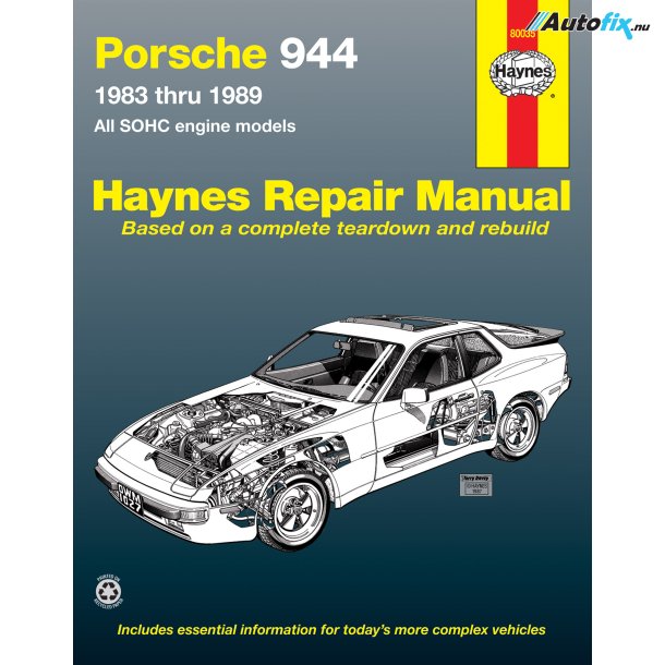 Reparationsbog Haynes - Porsche 944 4-cylinder (1983-1989) - Porsche ...