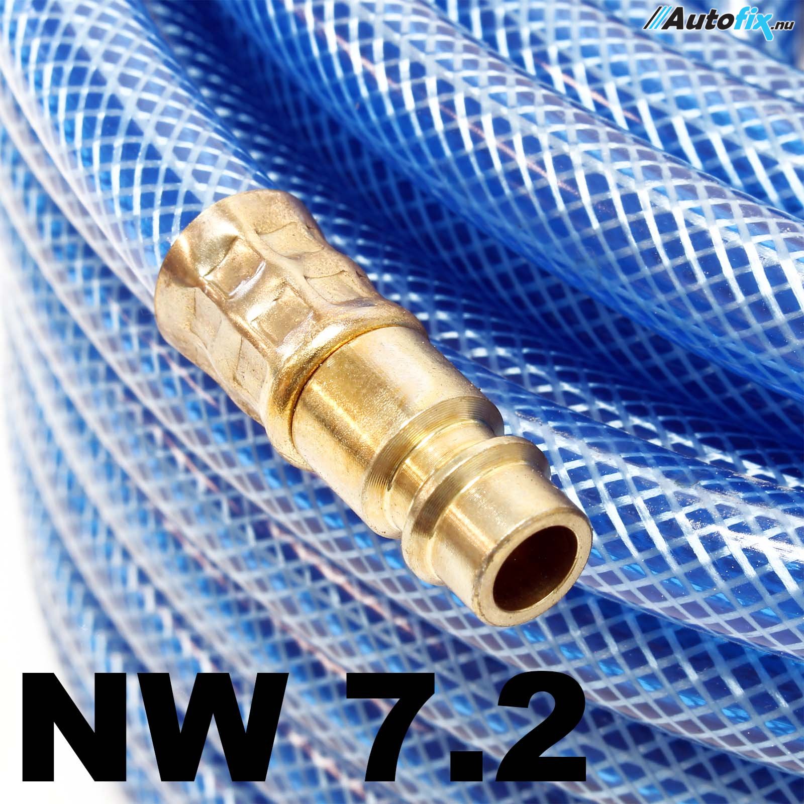 Trykluftslange Fleksibel PVC - Universal NW7.2 lynkobling - L. 15 meter ...