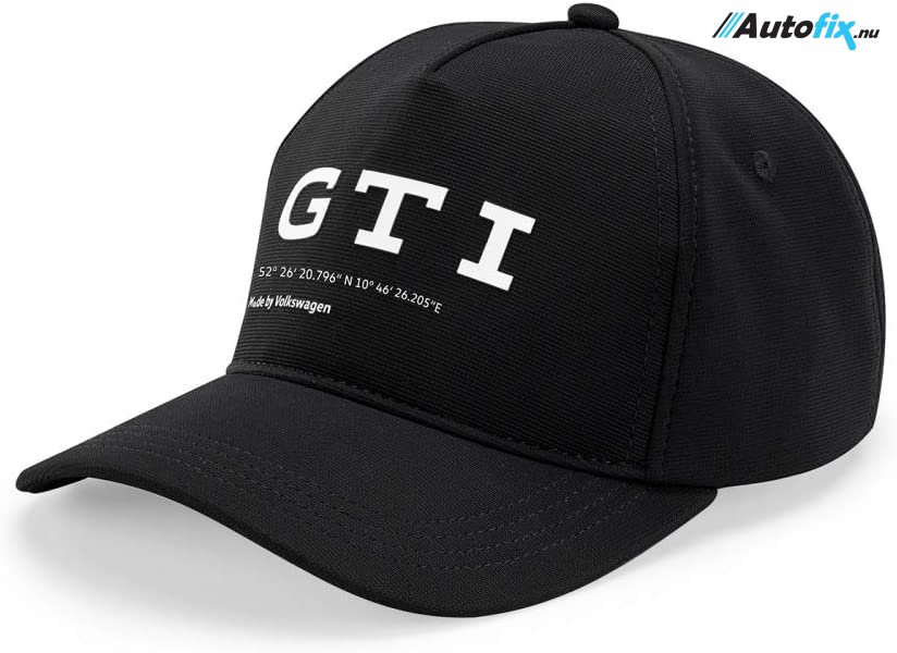 VW GTI Cap Unisex - Original tilbehør - Sort M. hvid GTI logo - VW ...