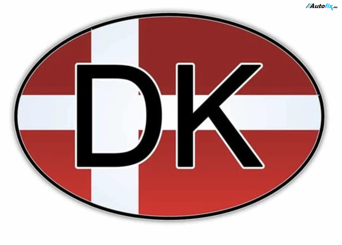 DK Skilt Dansk Flag - Selvklæbende Vinyl Stickers - Mål 16x11 cm - DK ...