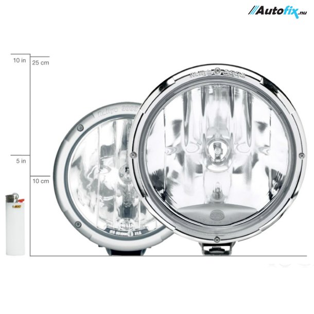 HELLA Rallye 3003 - Compact Fjernlygte - Krom Design Ring - Tåge ...