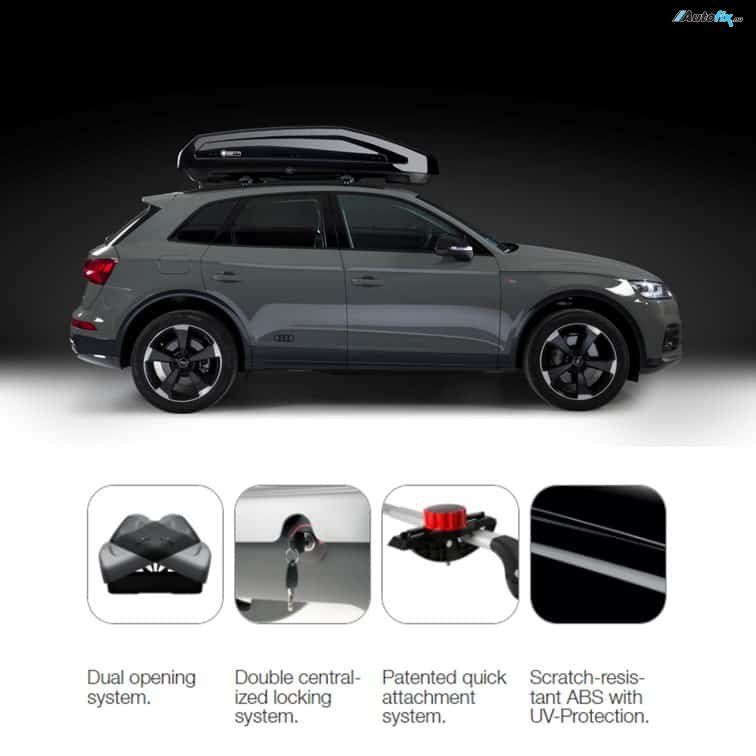 Tagboks - Modula Evo 550 Glossy Black - 550 liter - Tagbokse - Autofix.nu ApS